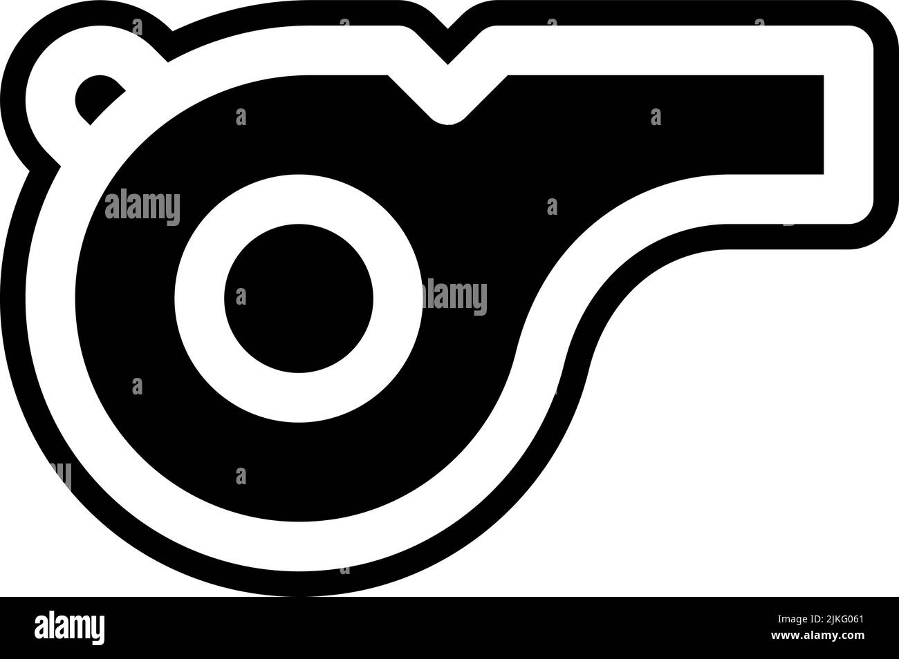 whistle icon black vector illustration Stock Vector Image & Art - Alamy