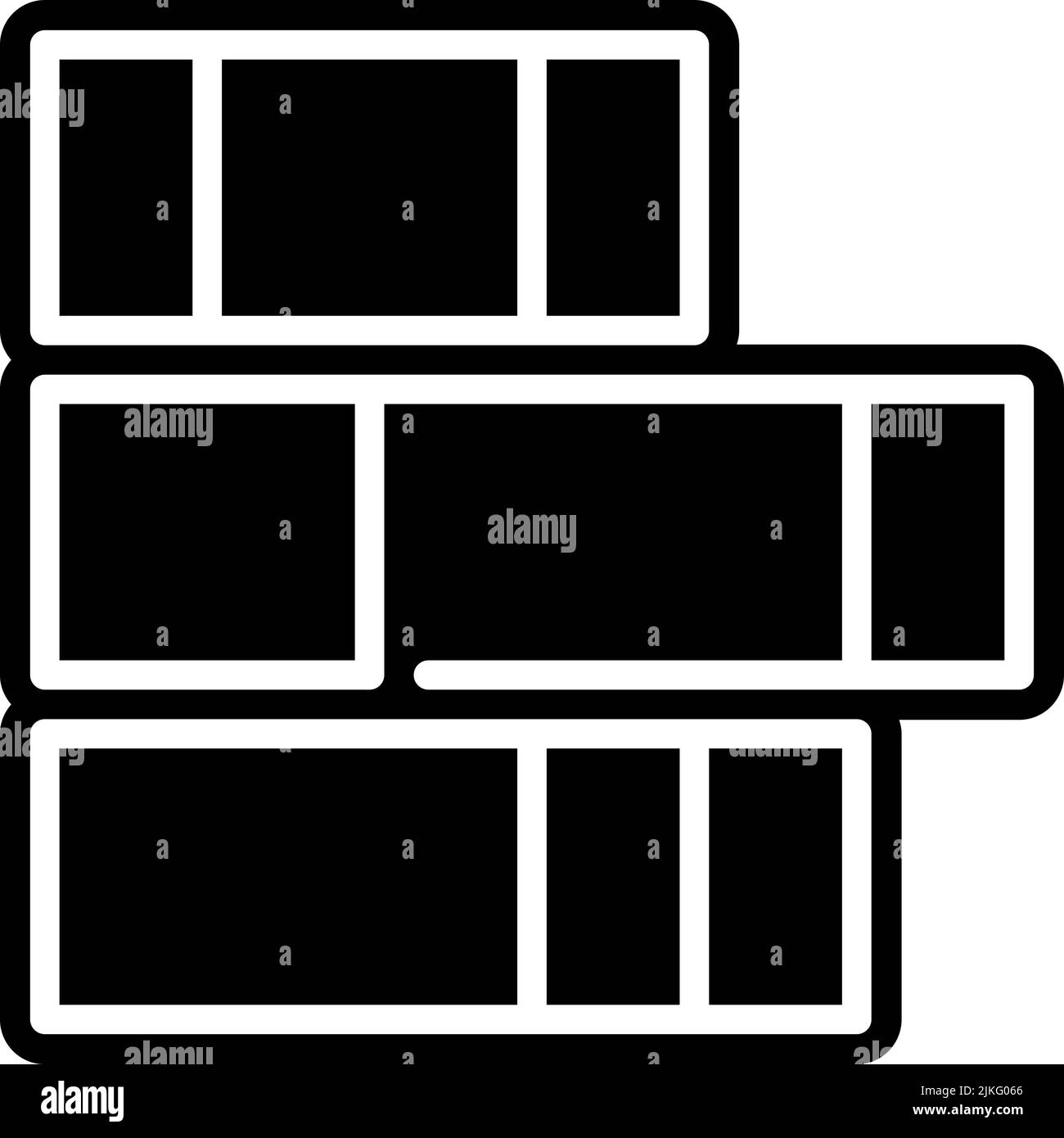 stacked icon black vector illustration Stock Vector Image & Art - Alamy