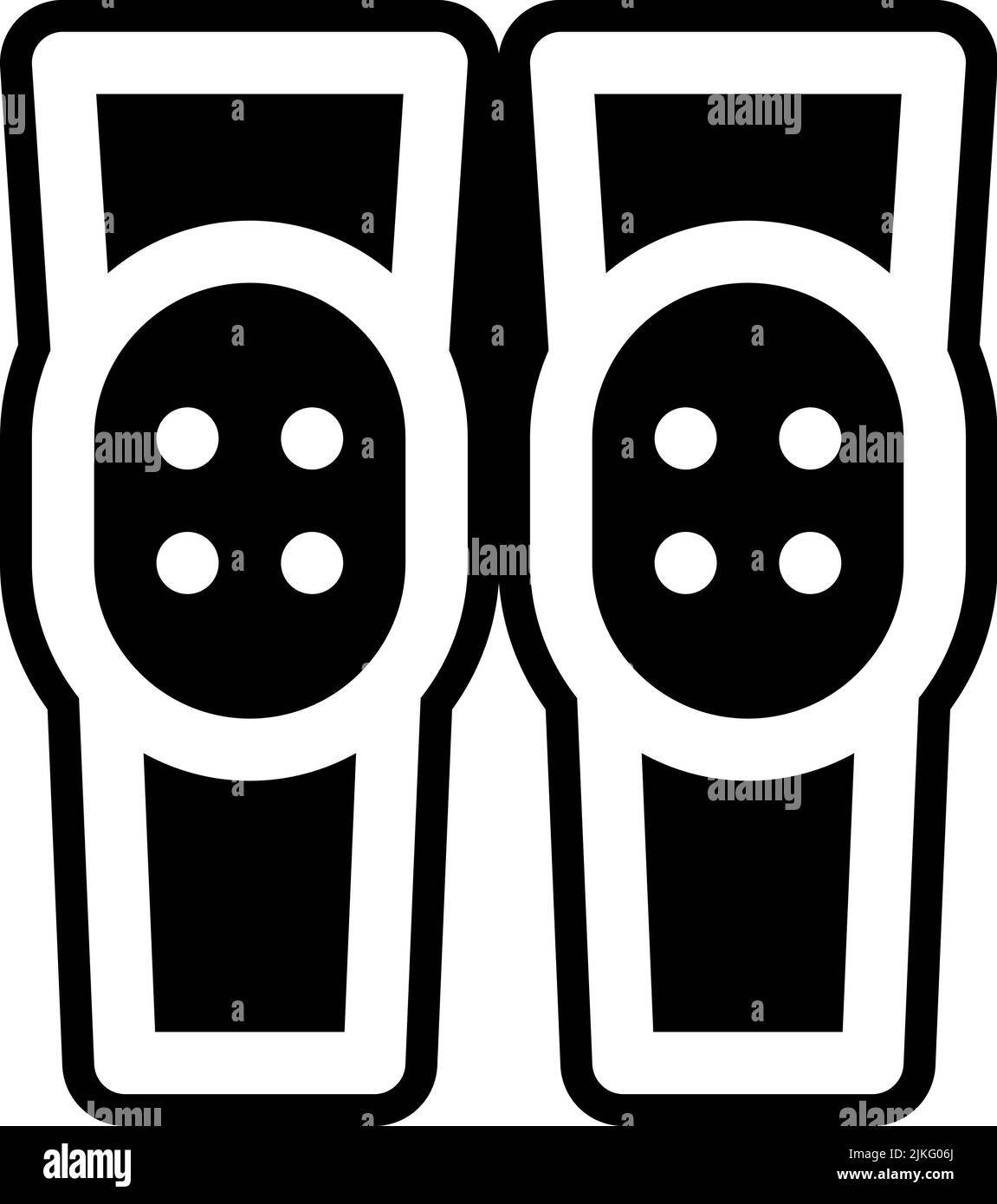 knee pad icon black vector illustration Stock Vector Image & Art - Alamy