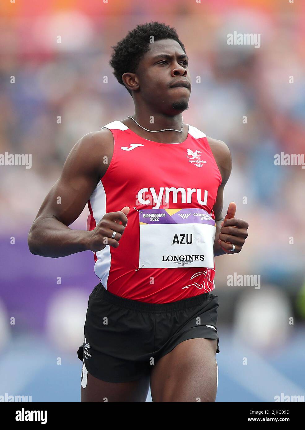 Wales Jeremiah Azu competes in the Men's 100m round 1 at Alexander ...