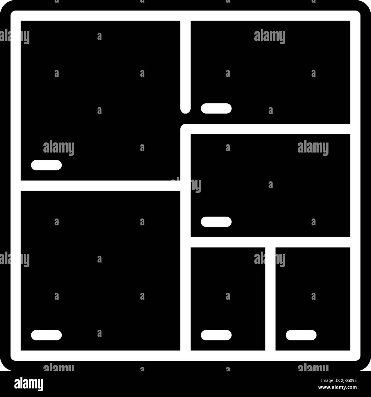 treemap chart icon black vector illustration Stock Vector Image & Art ...