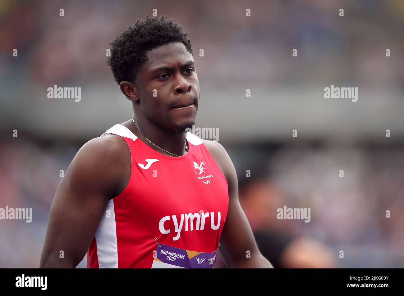 Wales Jeremiah Azu competes in the Men's 100m round 1 at Alexander ...