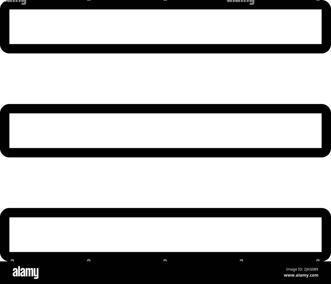 menu icon black vector illustration Stock Vector Image & Art - Alamy