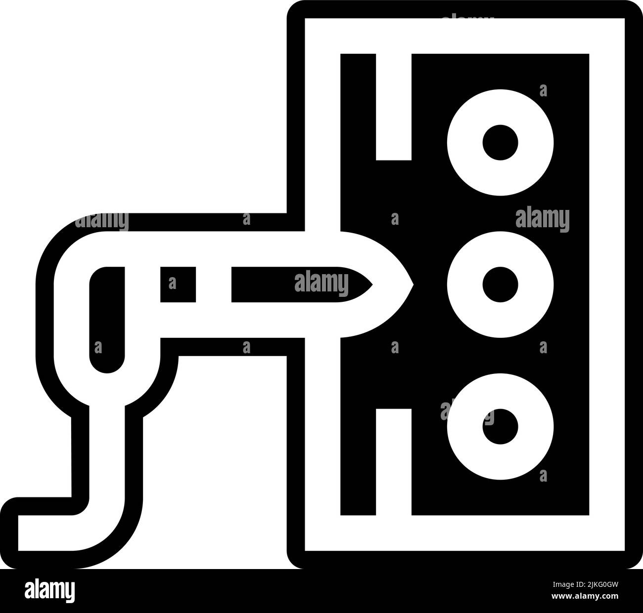 jack connector icon black vector illustration Stock Vector Image & Art ...