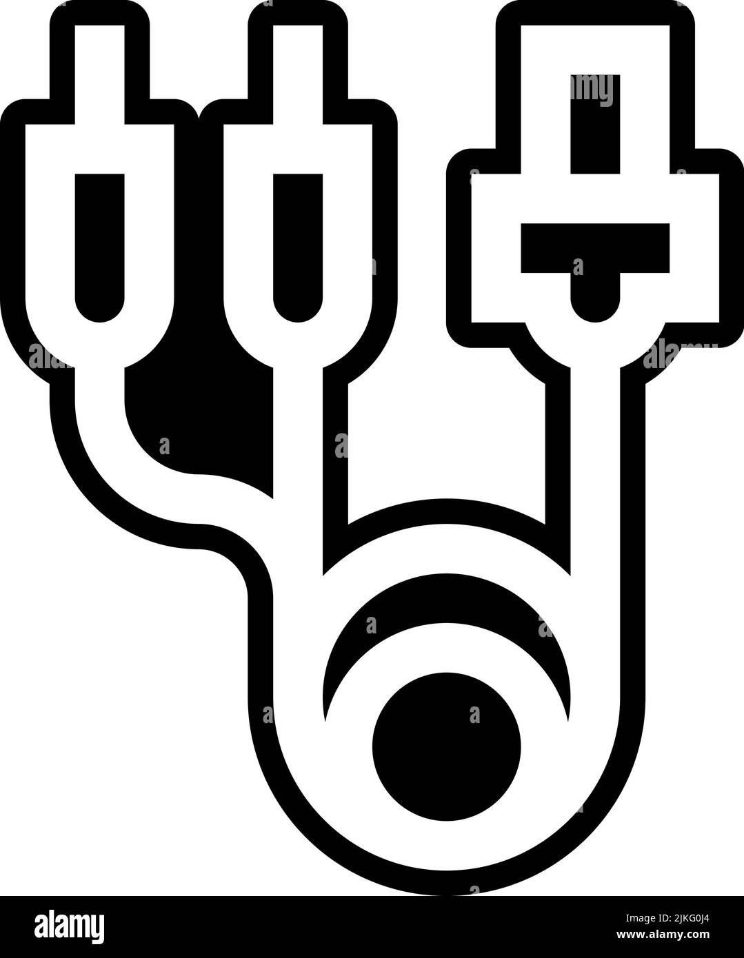 Cable Connector Icon Black Vector Illustration Stock Vector Image And Art Alamy