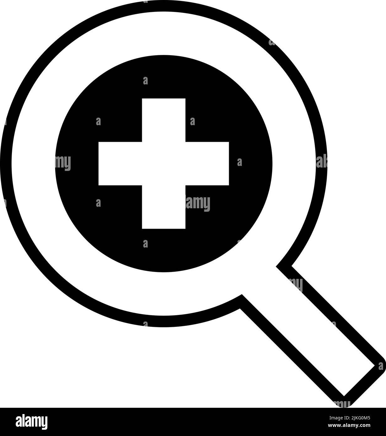 zoom in icon black vector illustration Stock Vector Image & Art - Alamy