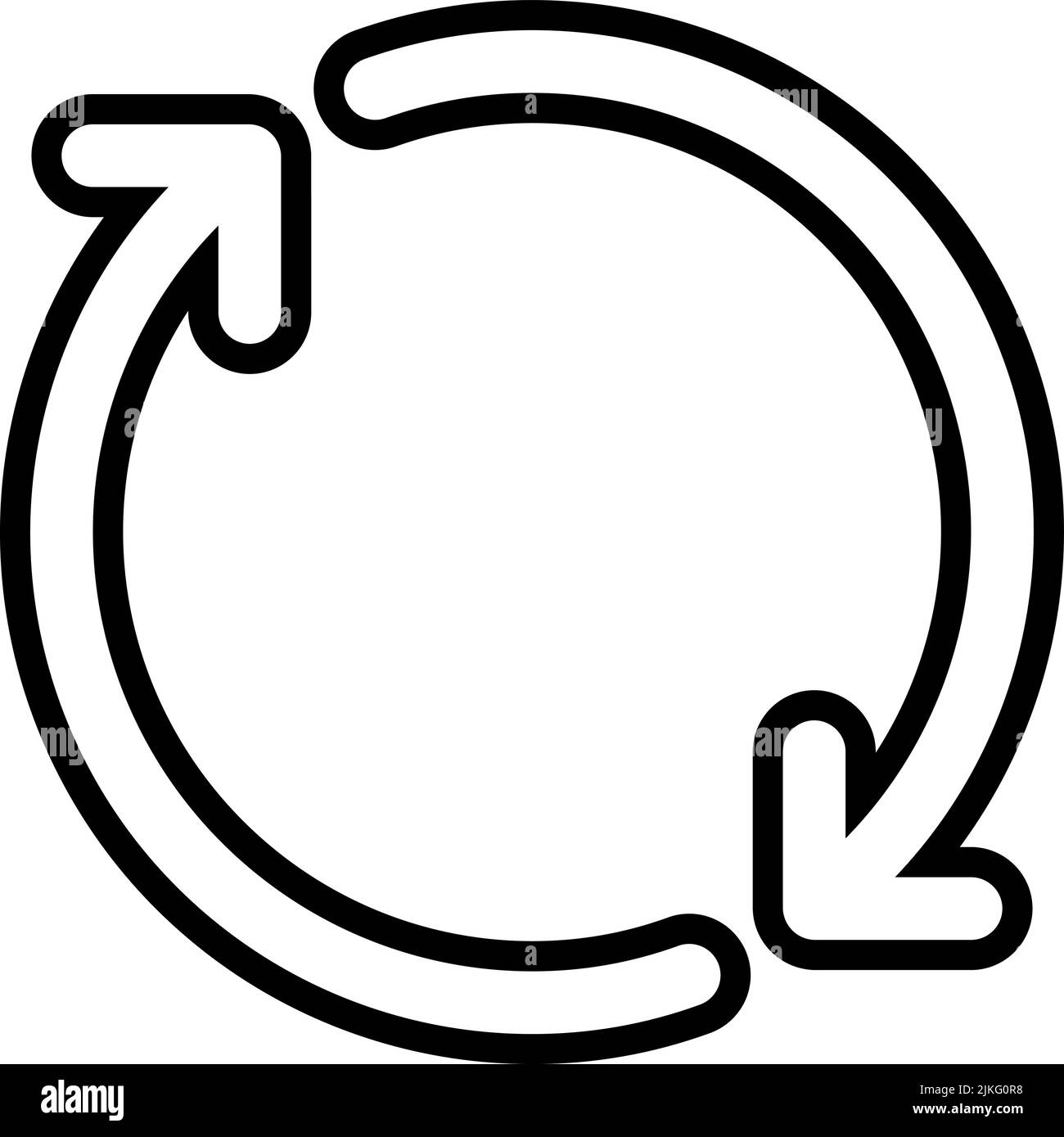 refresh icon black vector illustration Stock Vector Image & Art - Alamy