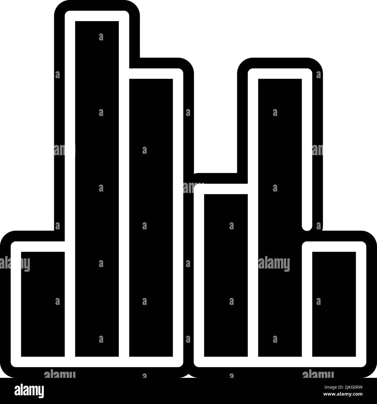 bar chart icon black vector illustration Stock Vector Image & Art - Alamy