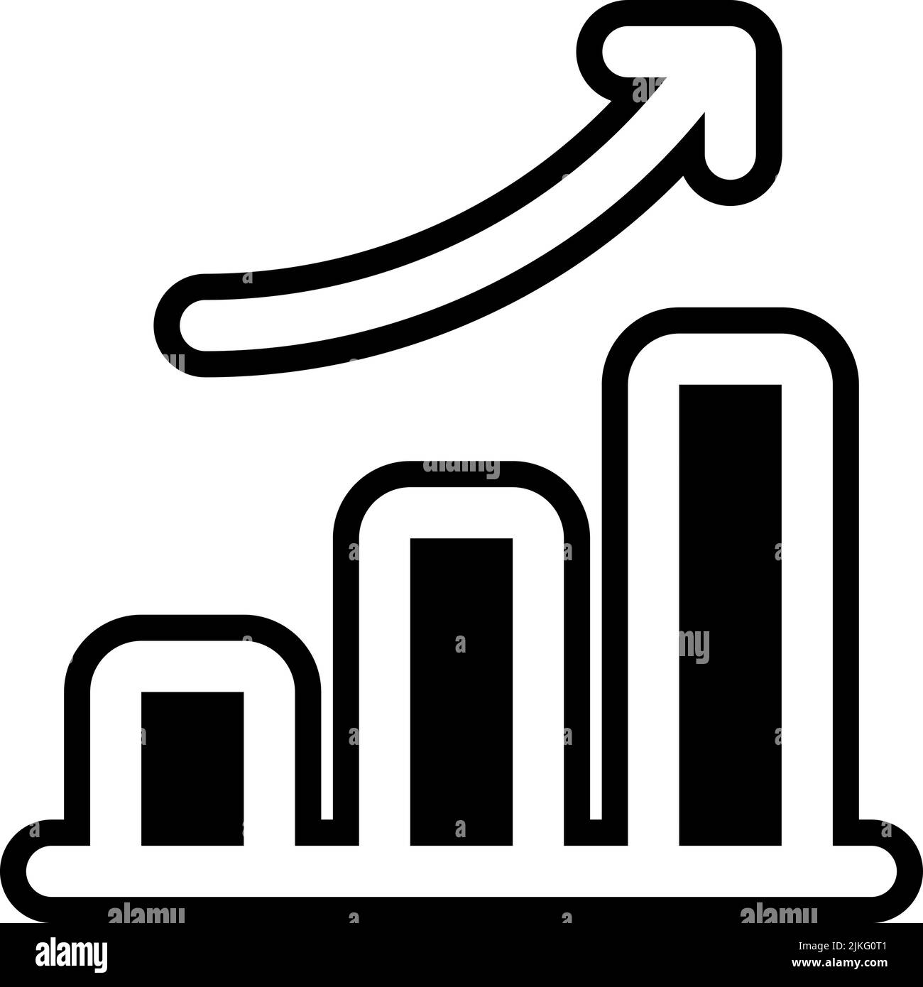 growth chart icon black vector illustration Stock Vector Image & Art - Alamy