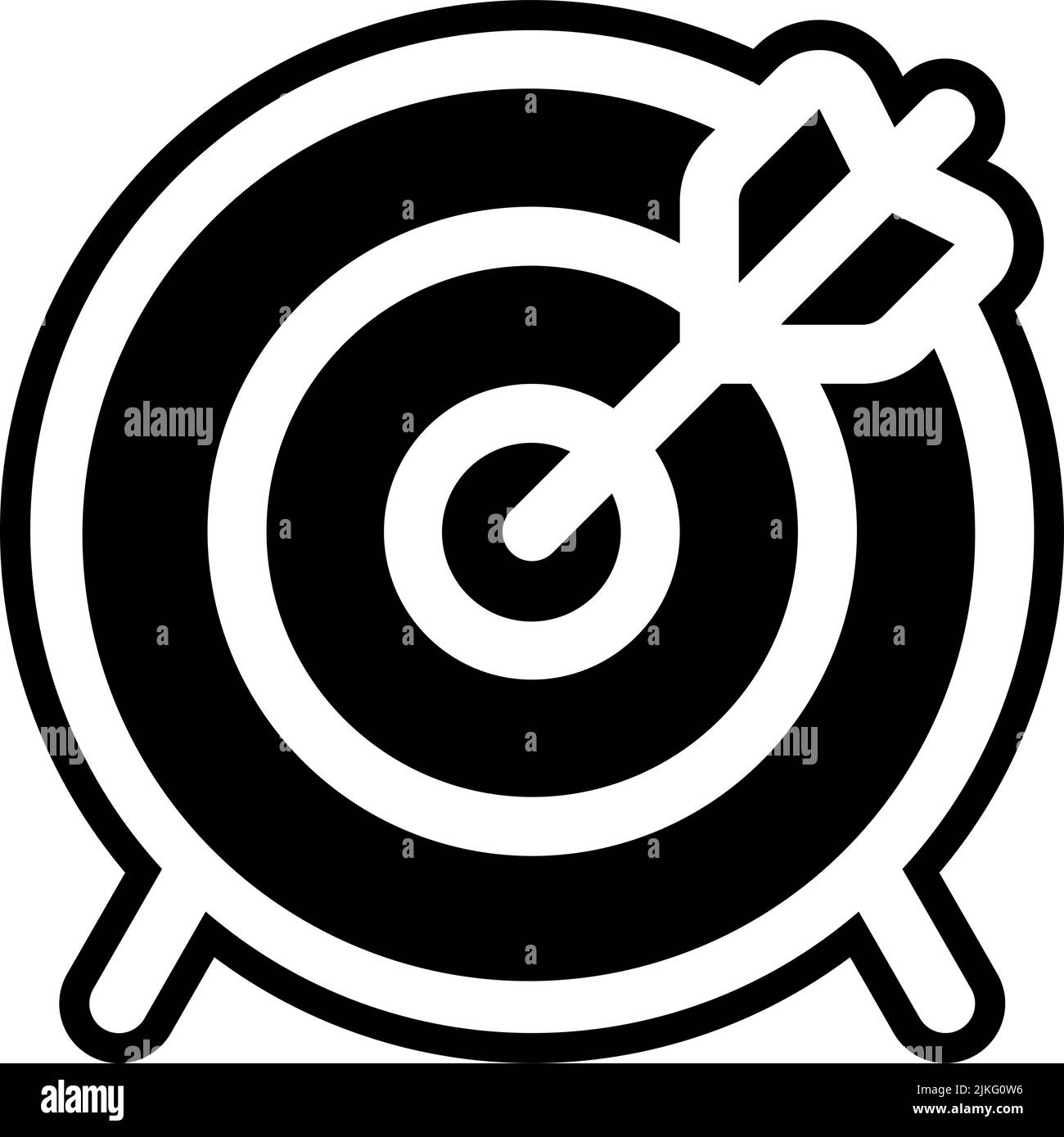 shooting target icon black vector illustration Stock Vector Image & Art ...