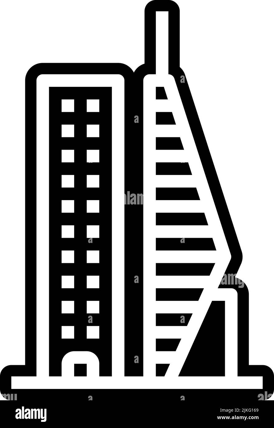 skyscrapers icon black vector illustration Stock Vector Image & Art - Alamy