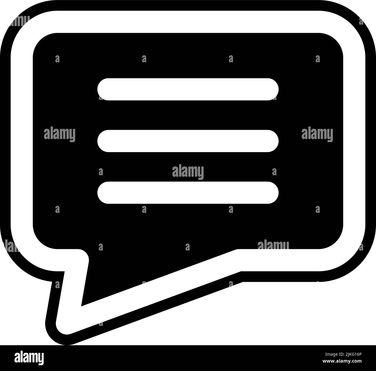 chat icon black vector illustration Stock Vector Image & Art - Alamy