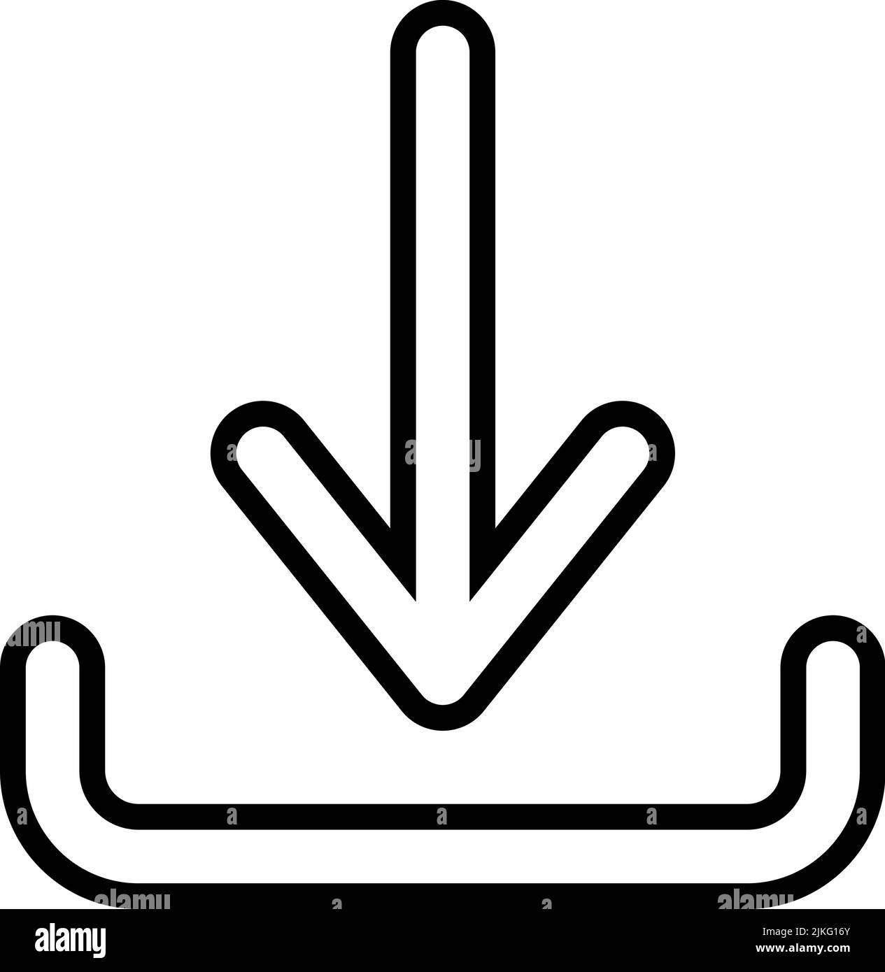 download icon black vector illustration Stock Vector Image & Art - Alamy