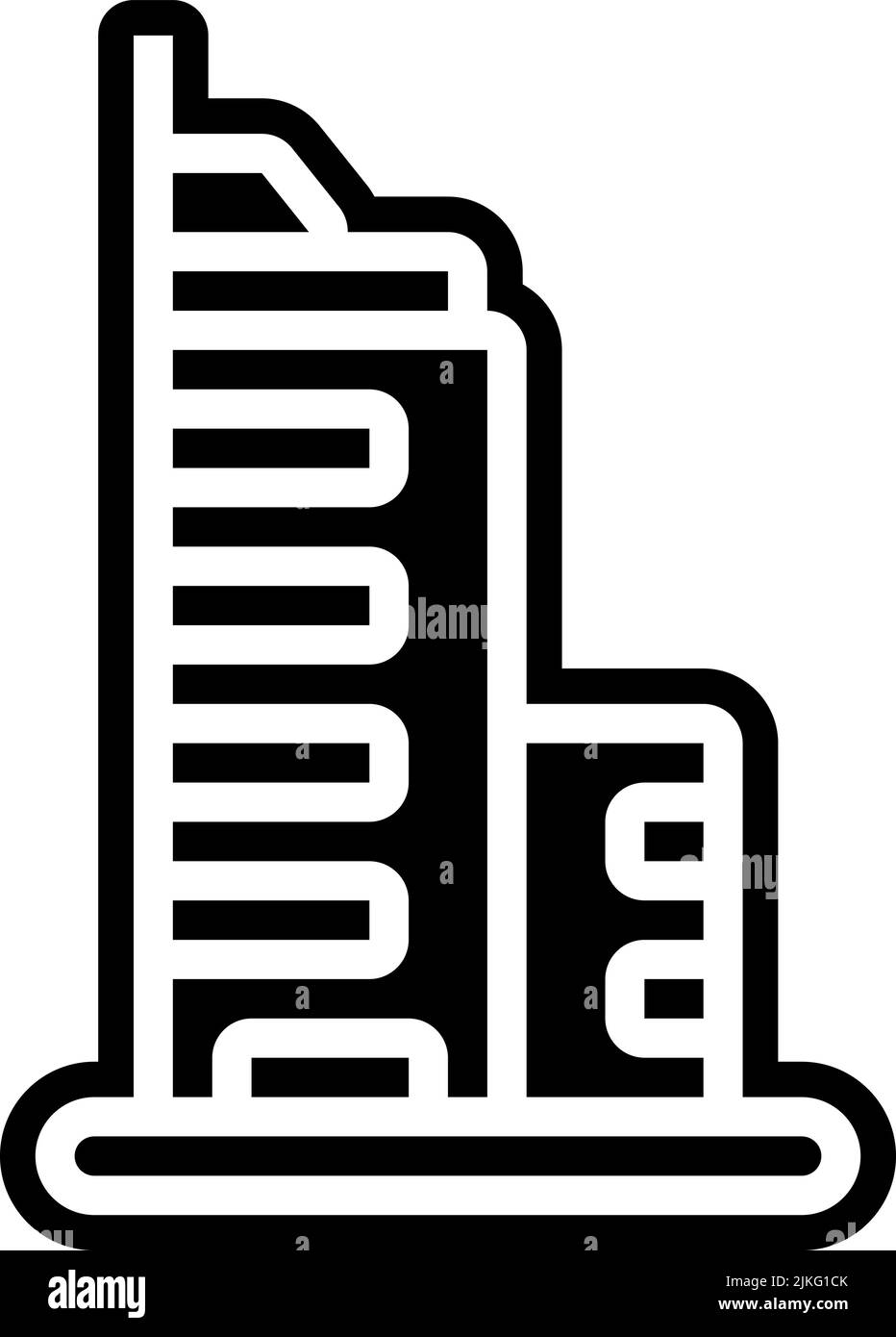 skyscraper icon black vector illustration Stock Vector Image & Art - Alamy