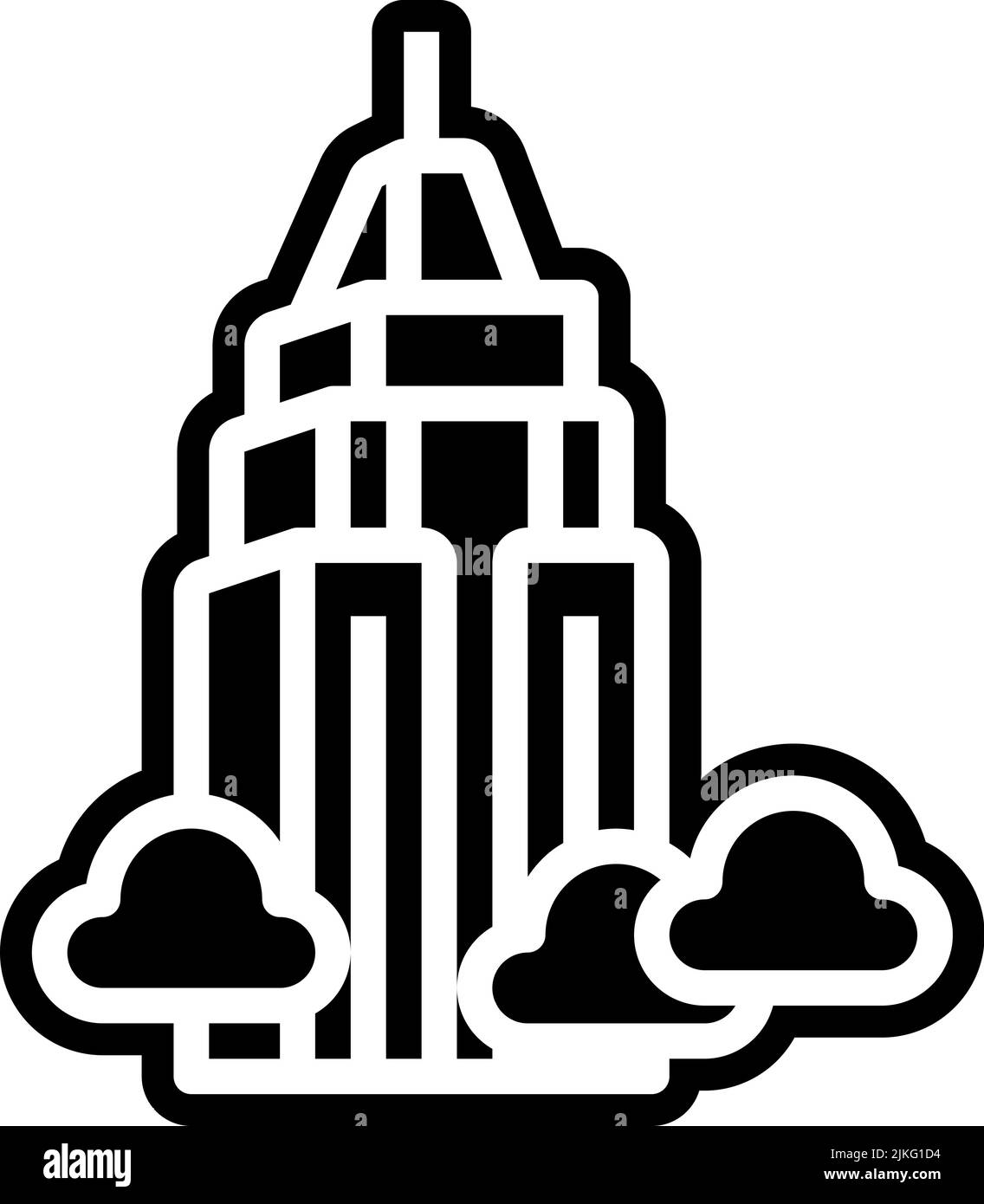 skyscrapers icon black vector illustration Stock Vector Image & Art - Alamy