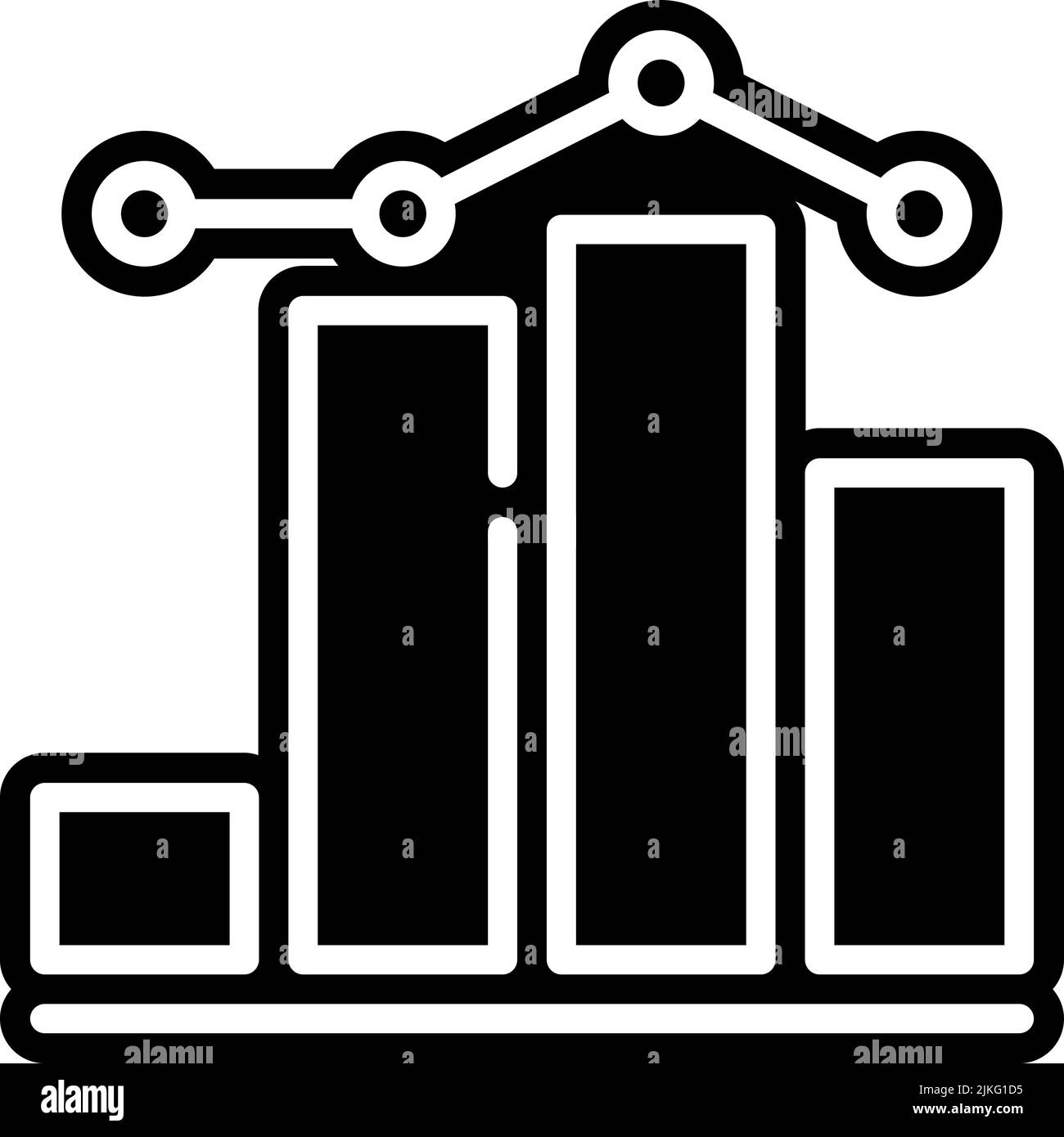 bar chart icon black vector illustration Stock Vector Image & Art - Alamy