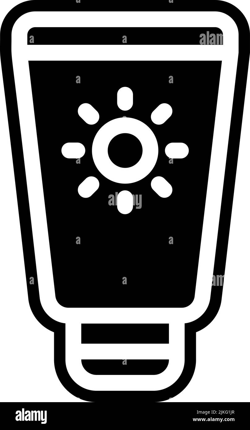 sun block icon black vector illustration Stock Vector Image & Art - Alamy