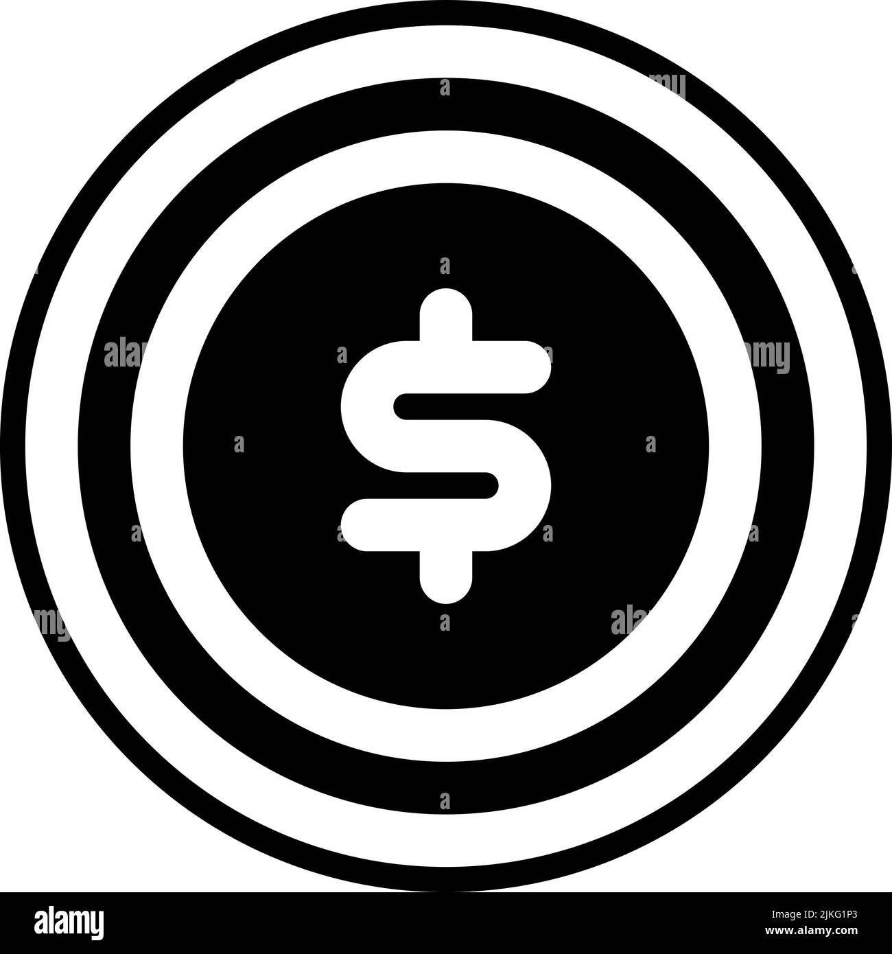 coin icon black vector illustration Stock Vector Image & Art - Alamy