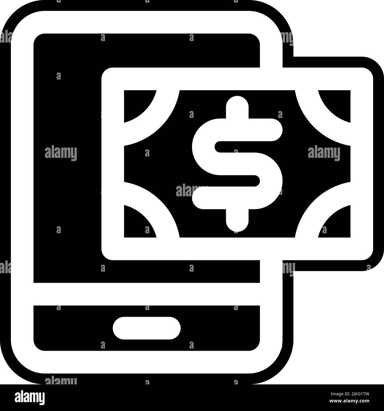 mobile payment icon black vector illustration Stock Vector Image & Art ...