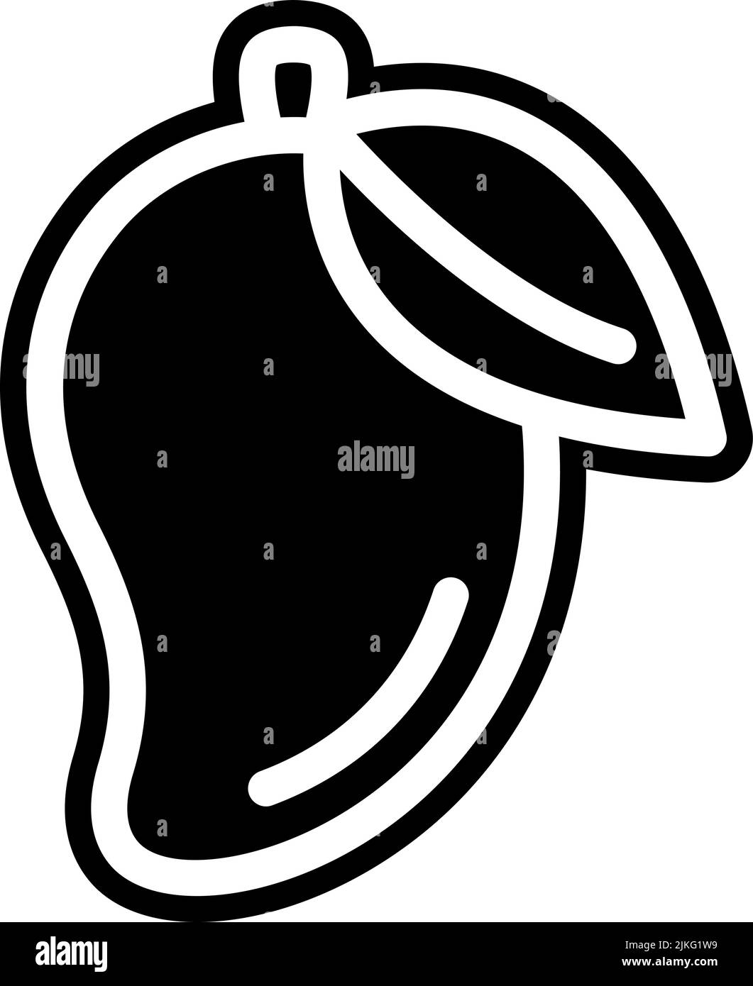 mango icon black vector illustration Stock Vector Image & Art - Alamy