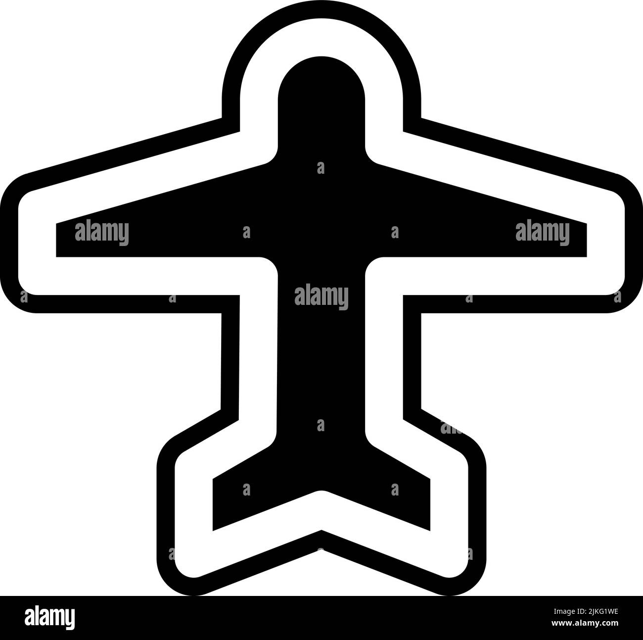 airplane mode icon black vector illustration Stock Vector Image & Art ...