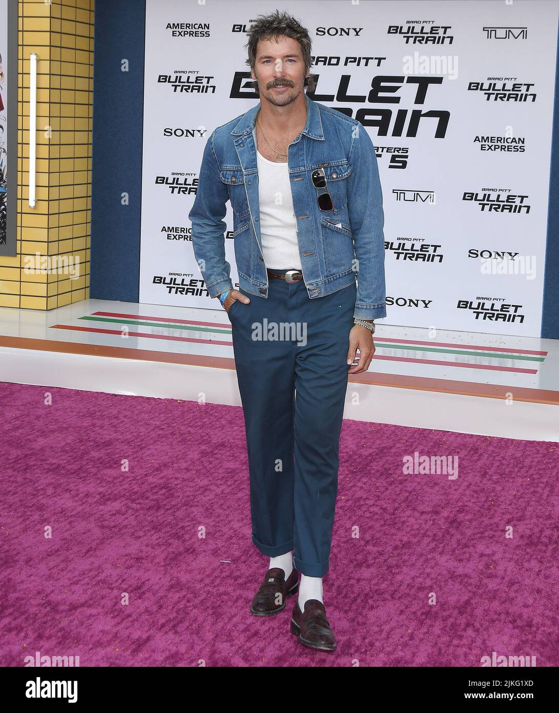 Mark Wystrach arrives at the BULLET TRAIN Los Angeles Premiere held at ...