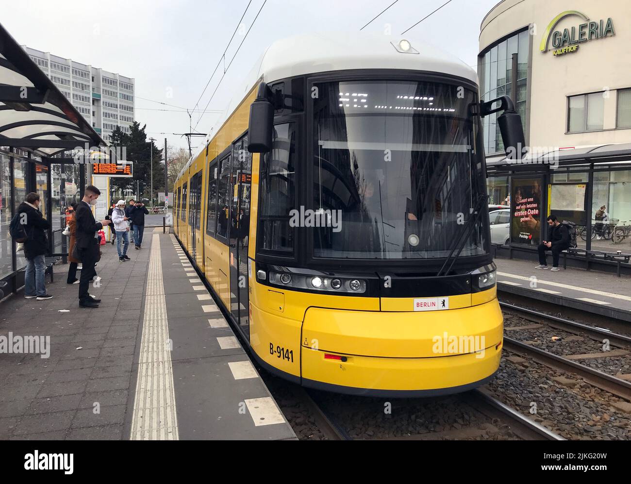 14.04.2022, Germany, Berlin, Berlin - Streetcar of the line M13 at the ...