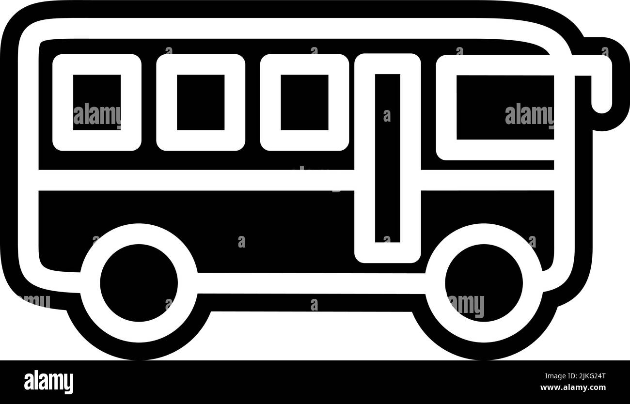 bus icon black vector illustration Stock Vector Image & Art - Alamy