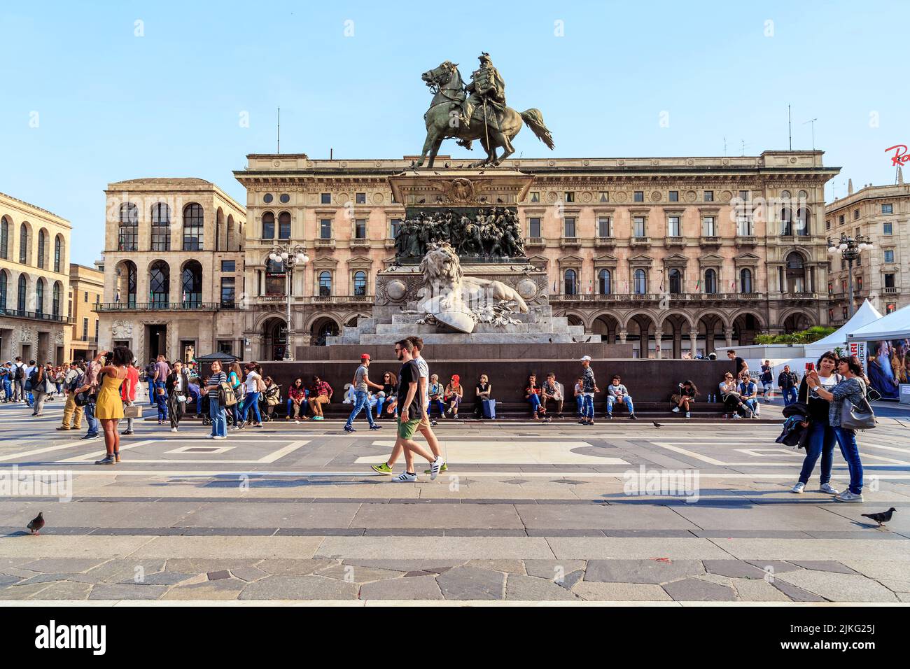 MILAN, ITALY - MAY 10, 2018: This is the monument to King Victor ...