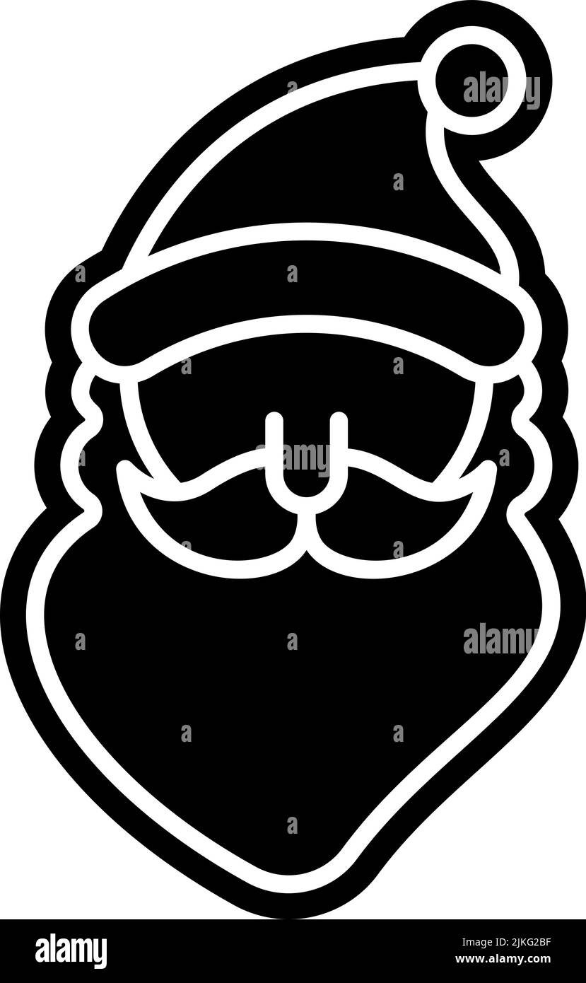 santa icon black vector illustration Stock Vector Image & Art - Alamy