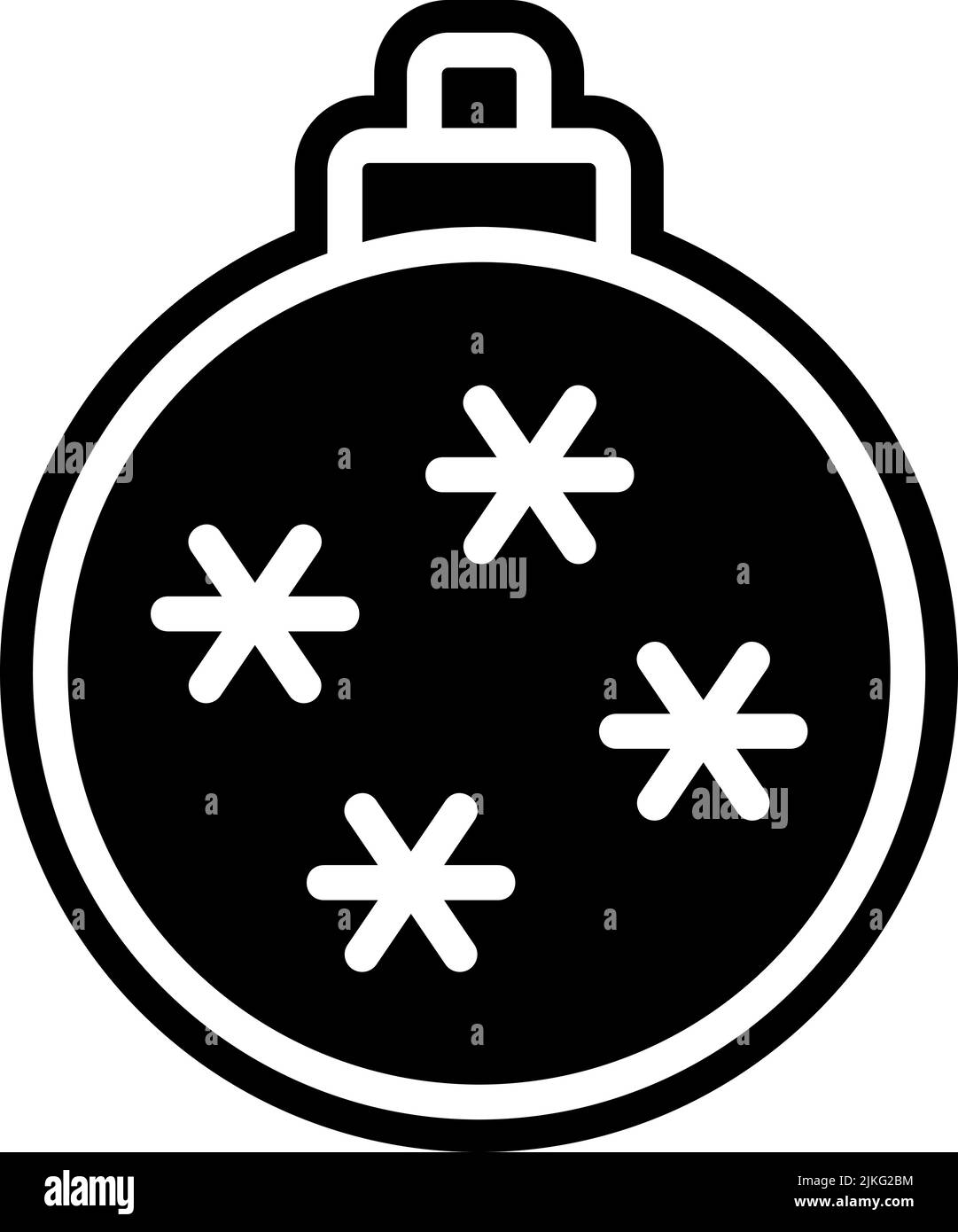 christmas ball icon black vector illustration Stock Vector Image & Art ...