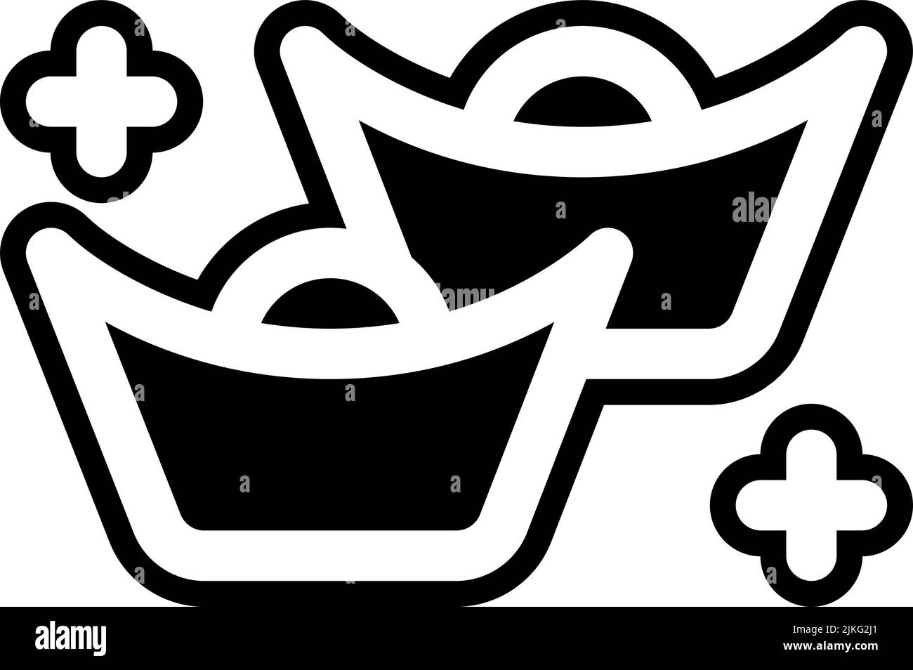 sycee icon black vector illustration Stock Vector Image & Art - Alamy
