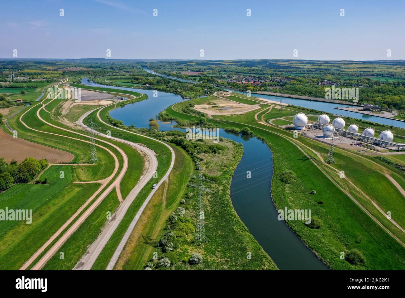 03.05.2022, Germany, North Rhine-Westphalia, Marl - Lippe, flood ...