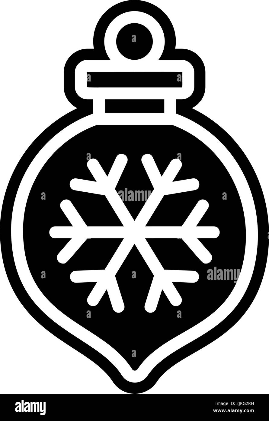 christmas ball icon black vector illustration Stock Vector Image & Art ...