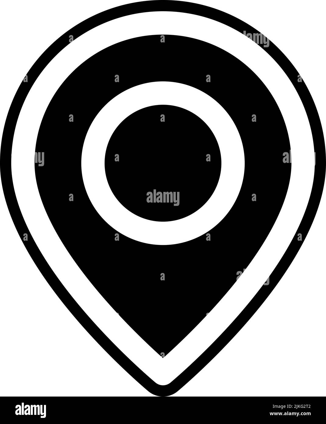 pin icon black vector illustration Stock Vector Image & Art - Alamy