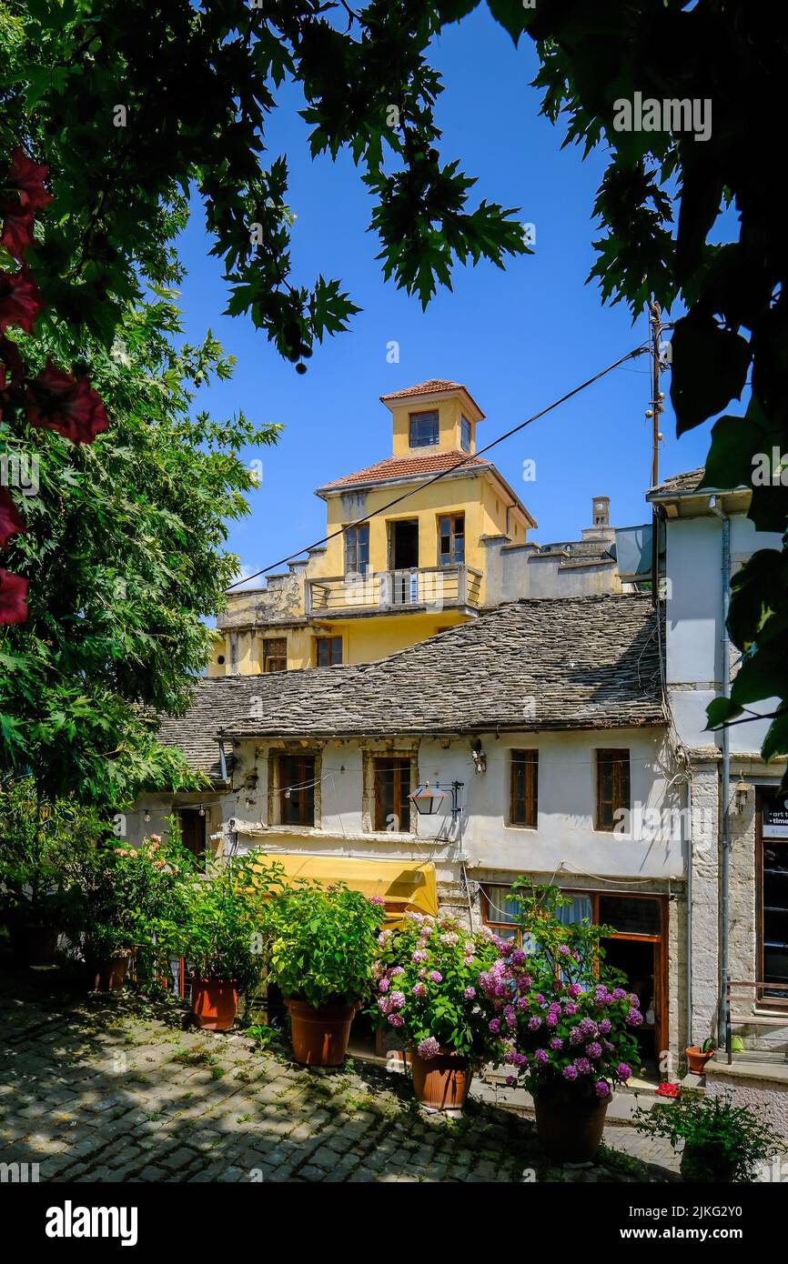 28.06.2022, Albania, Gjirokastra, Gjirokastra - The historic center of ...