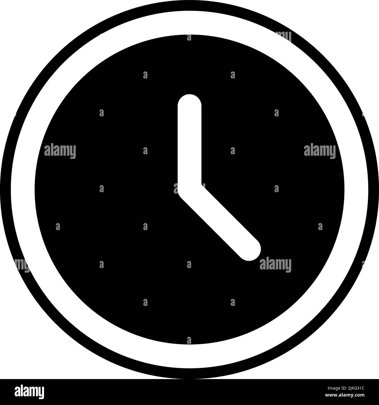 time icon black vector illustration Stock Vector Image & Art - Alamy