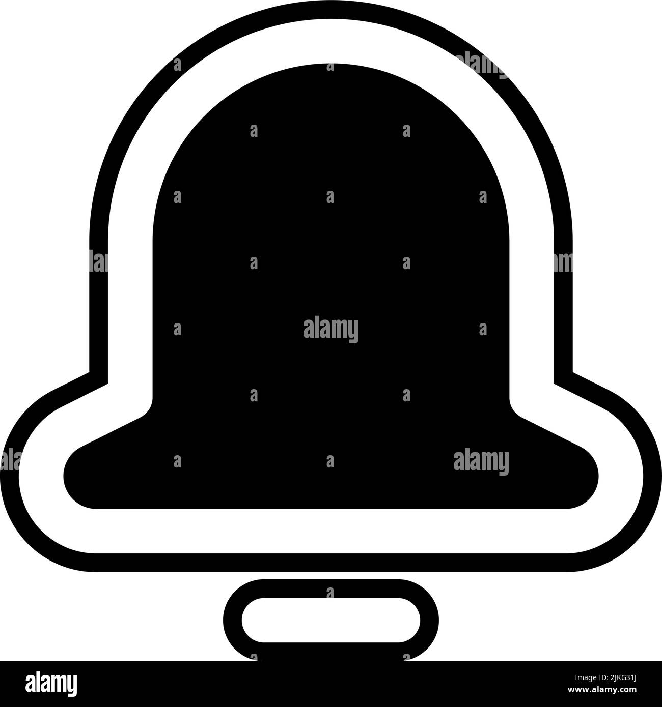 bell icon black vector illustration Stock Vector Image & Art - Alamy