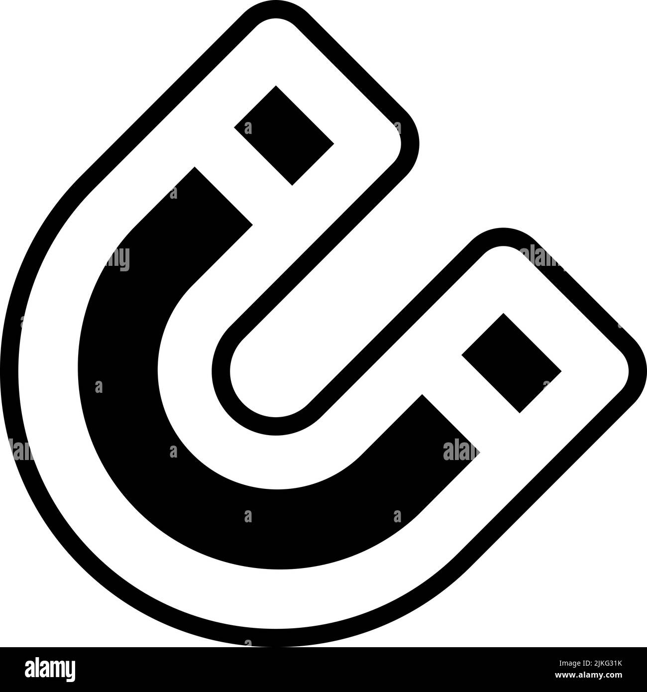 magnet icon black vector illustration Stock Vector Image & Art - Alamy