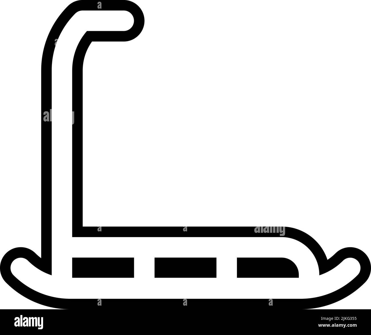 sled icon black vector illustration Stock Vector Image & Art - Alamy