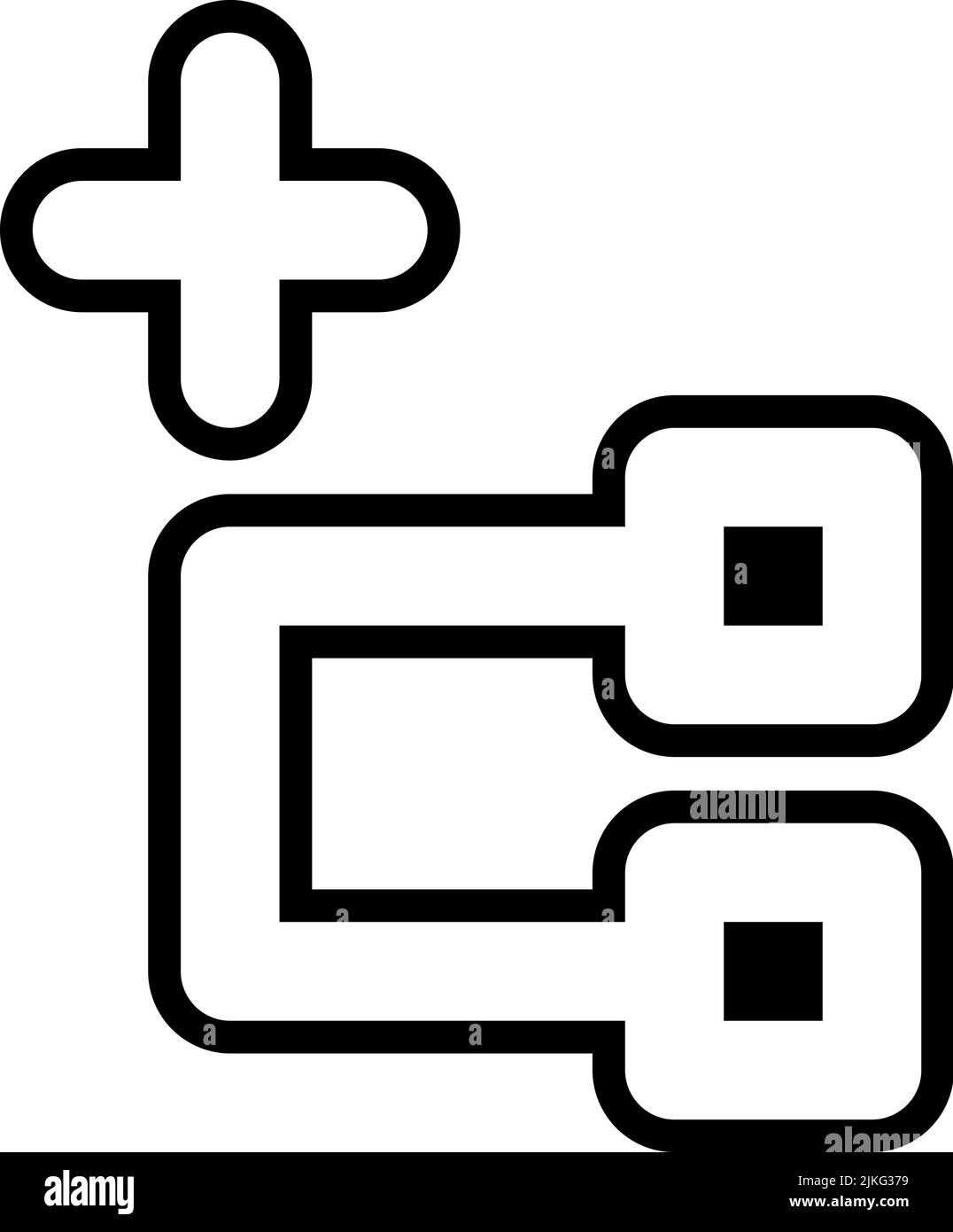 node icon black vector illustration Stock Vector Image & Art - Alamy