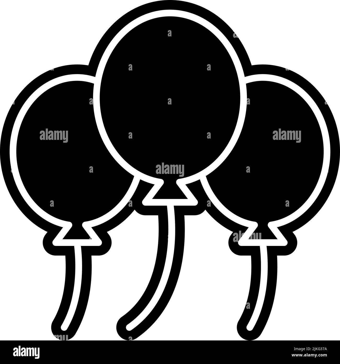 balloon icon black vector illustration Stock Vector Image & Art - Alamy