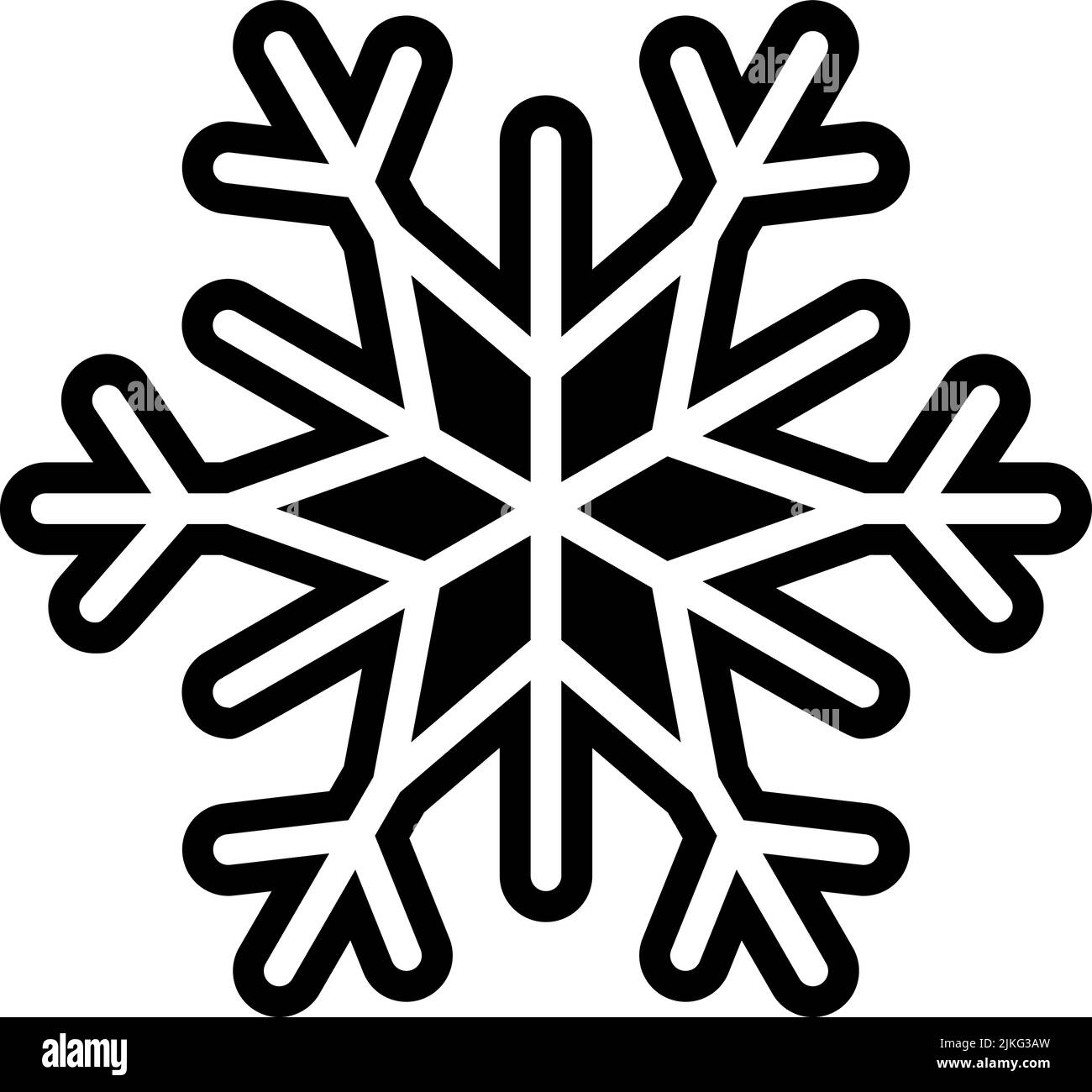 snowflake icon black vector illustration Stock Vector Image & Art - Alamy
