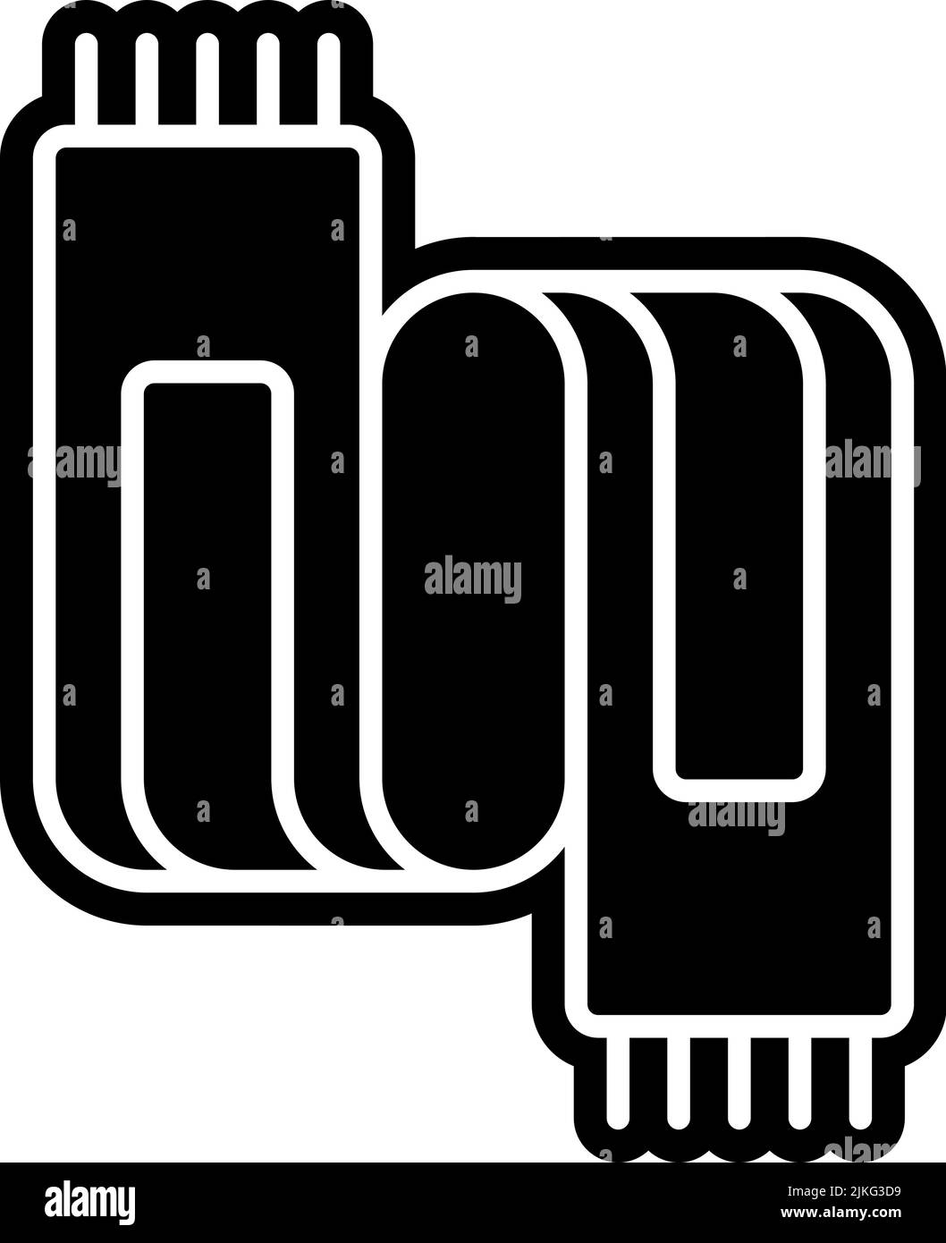 scarf icon black vector illustration Stock Vector Image & Art - Alamy