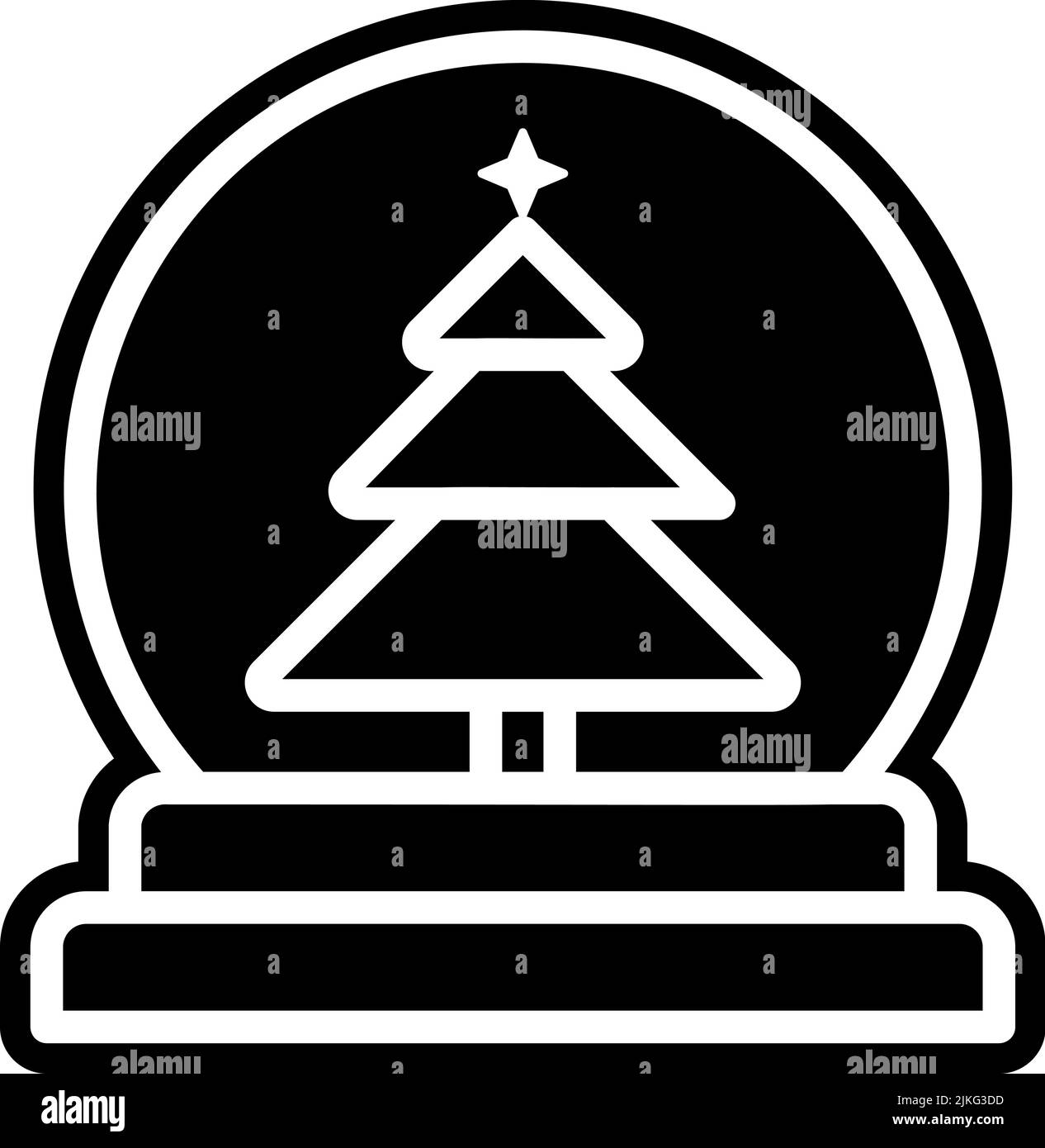 snow globe icon black vector illustration Stock Vector Image & Art - Alamy