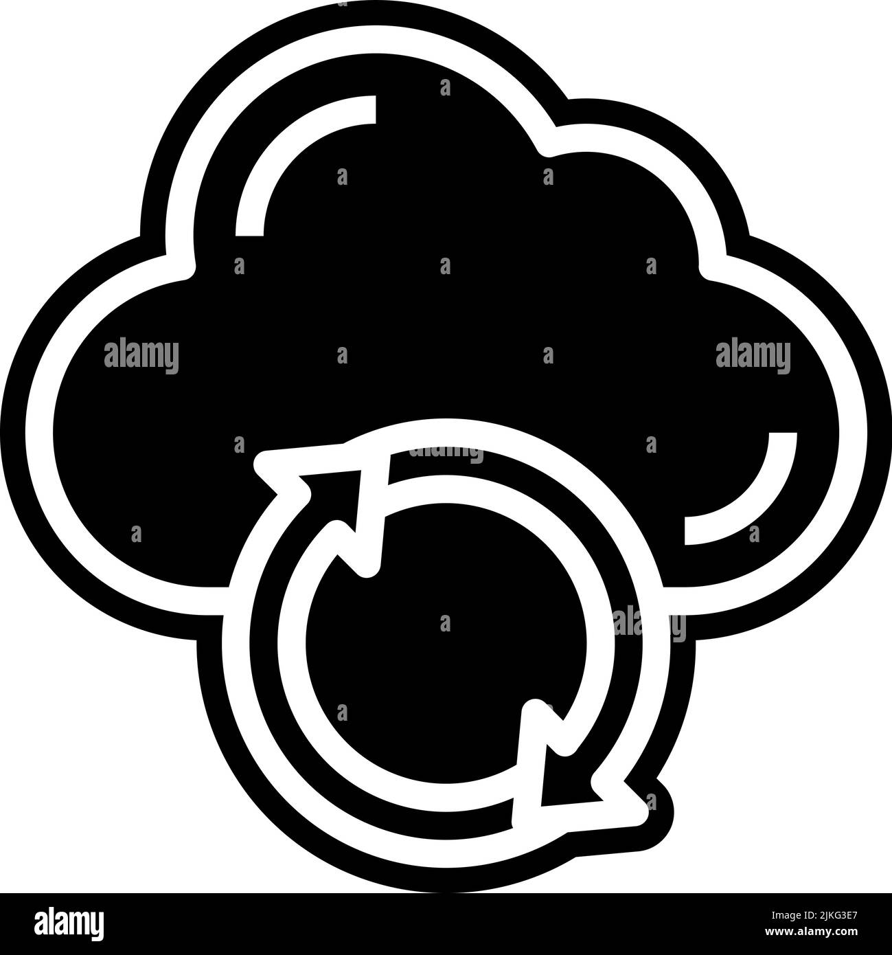 cloud icon black vector illustration Stock Vector Image & Art - Alamy
