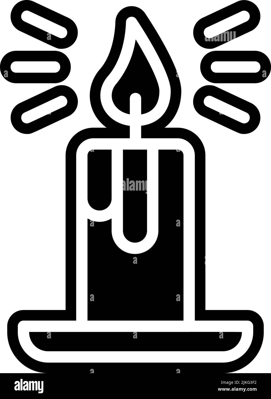 candle icon black vector illustration Stock Vector Image & Art - Alamy