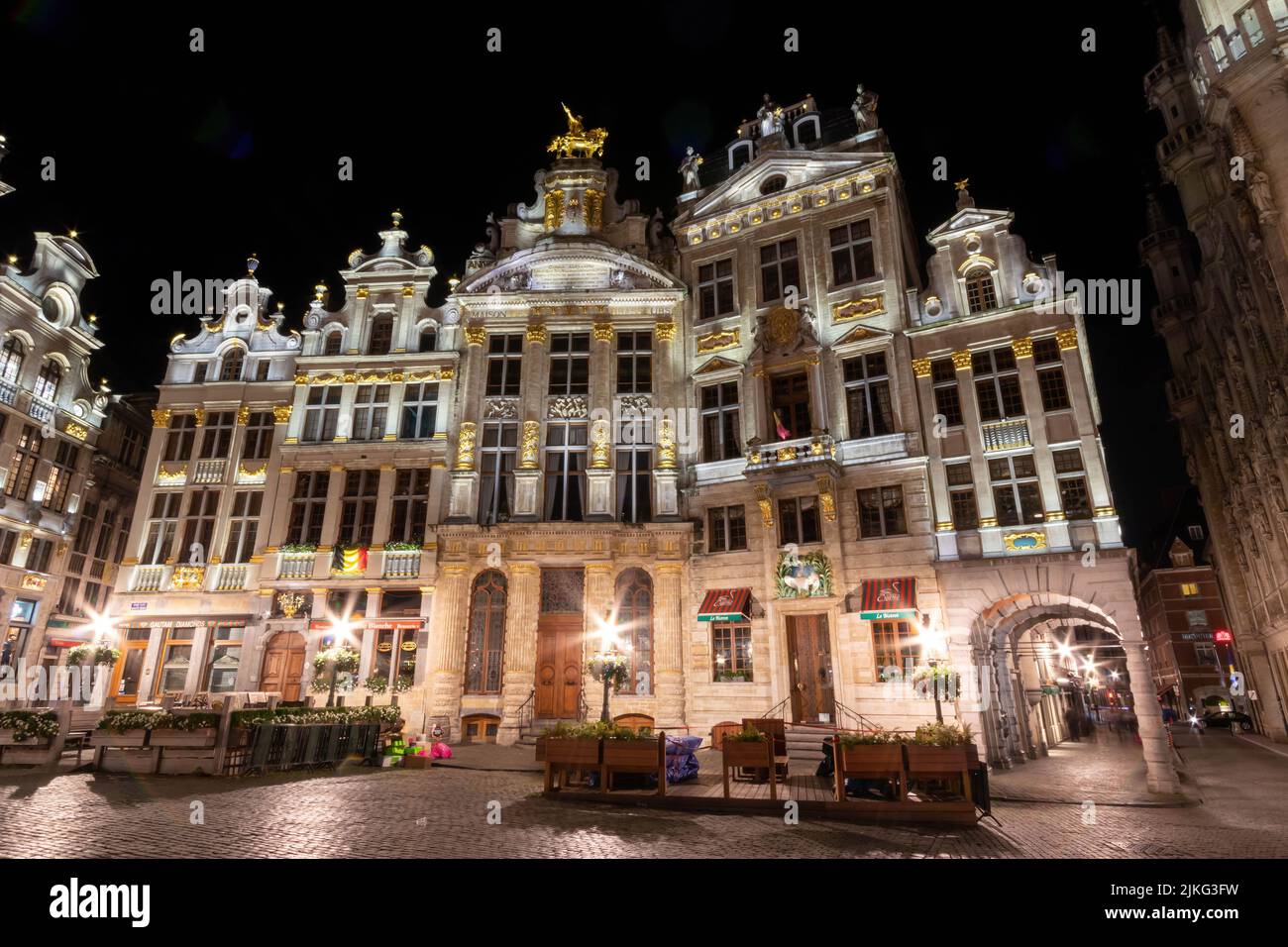 The Maison des Brasseurs (The House of Brewers, center) and Mount Tabor ...