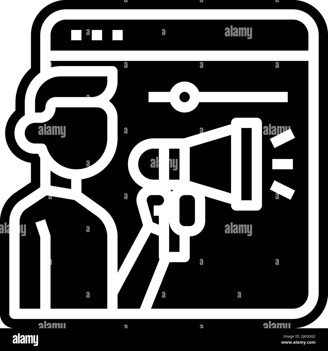 advertising icon black vector illustration Stock Vector Image & Art - Alamy