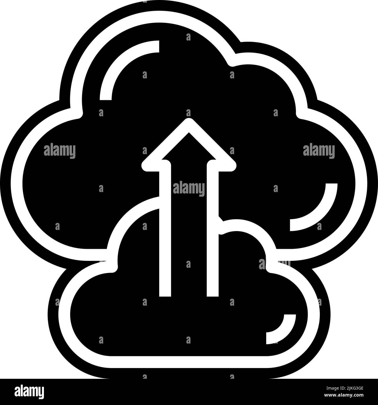 cloud sync icon black vector illustration Stock Vector Image & Art - Alamy